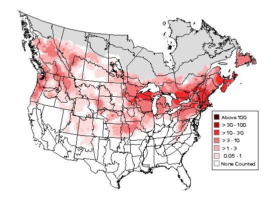 Black-capped Chickadee - Breeding Range Map Black-capped Chickadee - Breeding Range Map